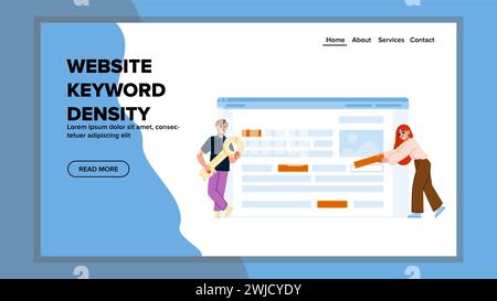 business website keyword density vector. content seo, heatmap search ...