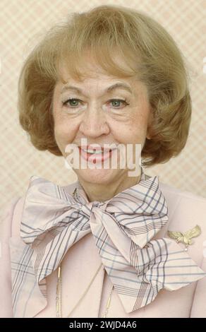 Posed portrait of psychic, astrologer and newspaper columnist Jeane ...