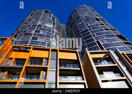High rise apartments, Elizabeth Quay Towers, Perth, Western Australia ...