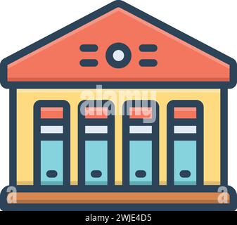 Icon for libraries; bookcase Stock Vector Image & Art - Alamy