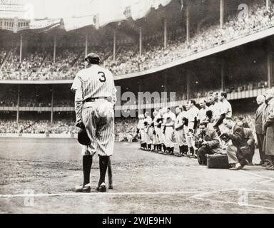Babe Ruth, 1948 - "The Babe Bows Out" Iconic sport photograph by Nat ...