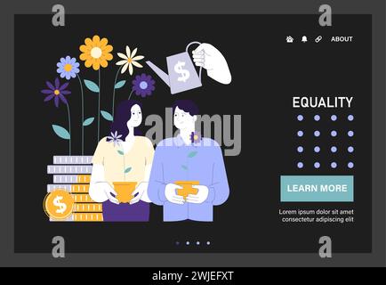 Social equity. Equal wealth distribution for better future and equal ...