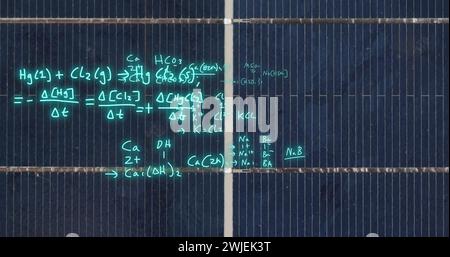 Image of mathematical equations over solar panels Stock Photo - Alamy