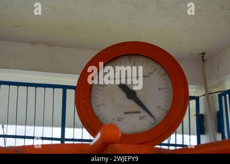 June 3, 2023, Photo of a tool for measuring water discharge (Current ...
