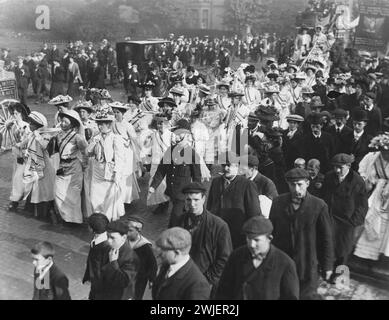 This image from 1908 shows a suffrage parade, part of the ongoing ...