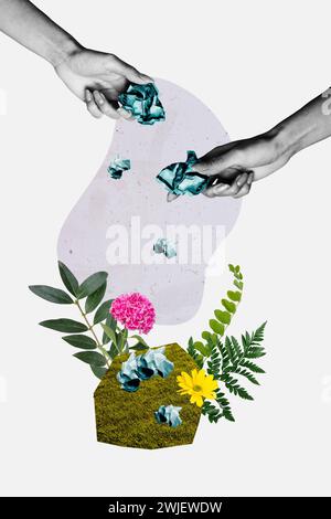 Collage of rubbish bin on white background Stock Photo - Alamy