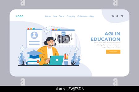 AGI concept. Enhancing cognitive functions and decision-making with AI. Elevating human ...