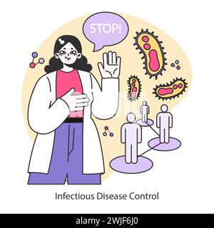 Infectious Disease Control concept. Protecting populations with ...