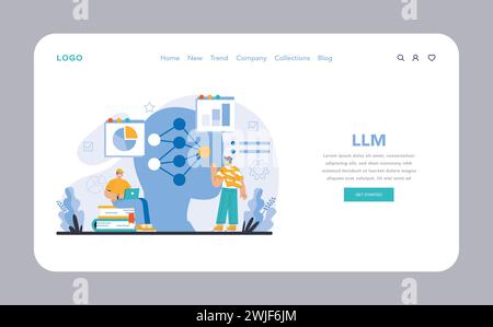 LLM concept. Visualizing the intricate network of large language model ...