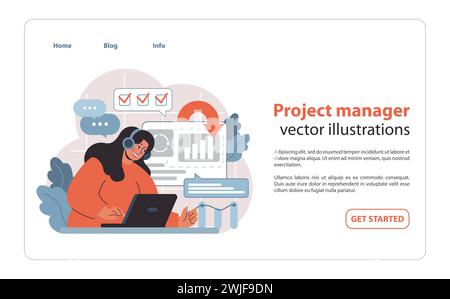 Project Manager at Work. Overseeing project timelines and deliverables ...