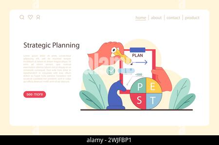 Strategic planning in PEST analysis. Chess piece and plan chart ...