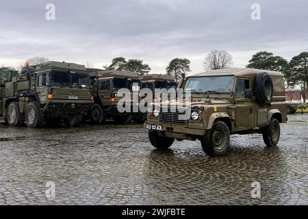 Paderborn, Germany. 15th Feb, 2024. Military vehicles of the British ...