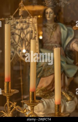 The Golden Altar of San Roque Church, Oliva, Spain Stock Photo - Alamy