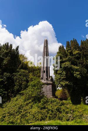 The octagonal, hollow obeliskfolly built circa 1811 in Garbally Court ...
