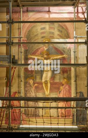 Fresco in Santa Maria Novella, Florence Stock Photo - Alamy