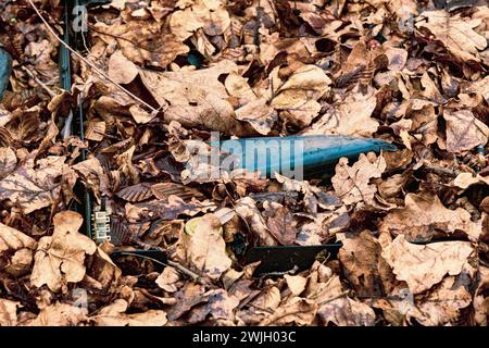 Broken Cathode Electron Beam Tube of Old TV, shattered television trash ...