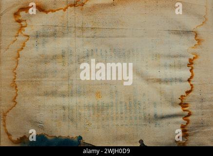 Old vintage discolored dirty graph recycled paper with natural fiber ...