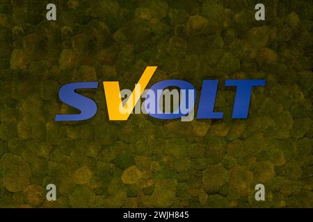 glass office sign SVolt company with logo SVOLT Energy Technology ...