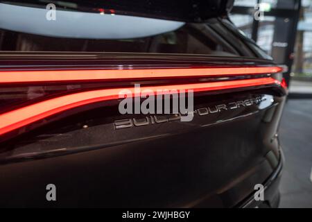 new black BYD Tang Electric Car rear view, EV Chinese BYD Auto ...
