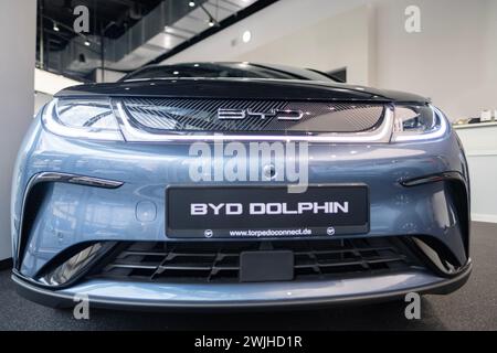 new lilac BYD DOLPHIN Electric Car, hatchback Chinese manufacturer in ...