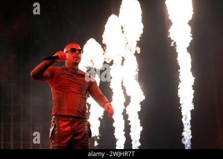 Rapper Luciano bei seinem Auftritt in der Lanxess-Arena. Köln, 15.02. ...