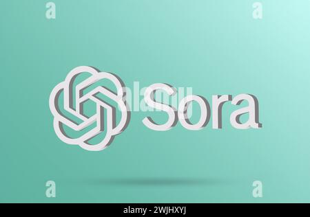 Mobile phone with the logo of Sora, OpenAI's Revolutionary AI for Video ...