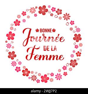 Bonne Journee de la Femme - Happy Womens Day in French. Gold ...