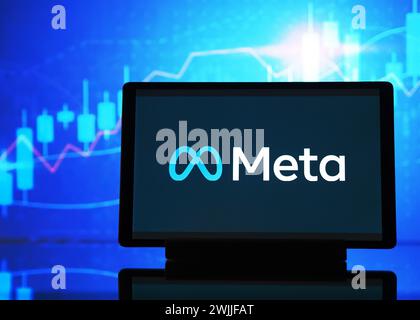 In this photo illustration, a Meta logo is seen displayed on a ...
