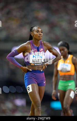 Kayla WHITE participating in the 200 meters at the World Athletics ...