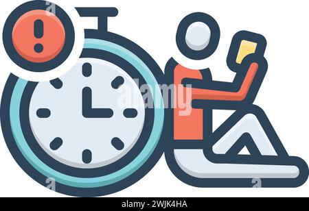 Icon for delayed,late Stock Vector Image & Art - Alamy