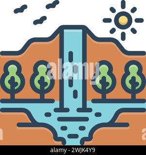 Icon for valley; dale Stock Vector Image & Art - Alamy