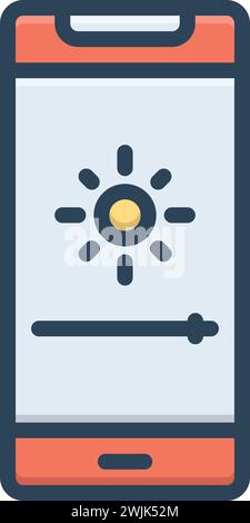 Brightness Icon, Intensity Setting Vector Art Illustration Stock Vector ...