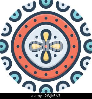 Aboriginal art dots painting icon logo design illustration vector ...