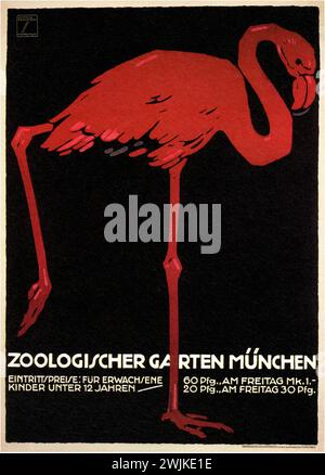 "Zoologischer Garten München" ["Munich Zoological Garden"] Vintage ...