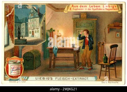 German chemist Justus von Liebig's (1803-1873) laboratory at University ...