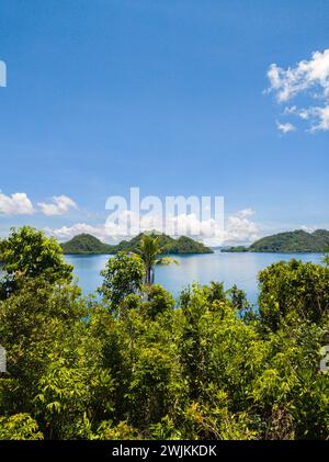 Bangkay Island with lagoon and trees. Surigao del Norte, Philippines ...