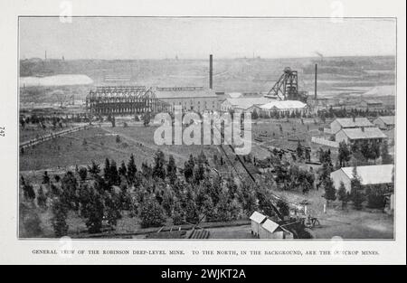 South Africa: the Robinson Mine. Photograph by Barnett, 1896 Stock ...