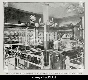 19th century Telegraph office; American 1880 Stock Photo - Alamy