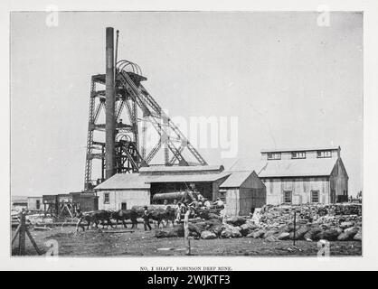 South Africa: the Robinson Mine. Photograph by Barnett, 1896 Stock ...