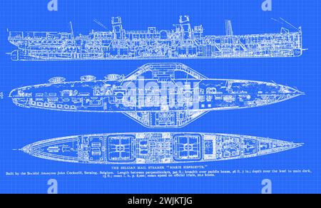 The Belgian Mail Steamer Marie Henriette Built by The Societe Anonyme ...