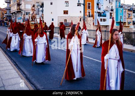 Calvary procession crossing the bridge Stock Photo - Alamy