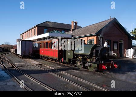 Talyllyn Railway saddle tank engine No 1 "Talyllyn" crossing the iconic ...