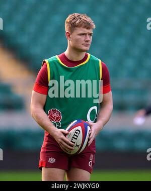 England's Fin Smith during a training session at the Honda England ...