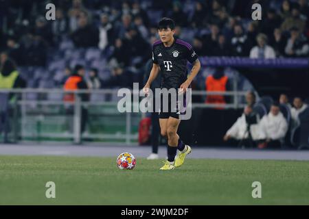 Bayern Munich's Korean defender Kim Min-Jae controls the ball during the UEFA Champions League ...