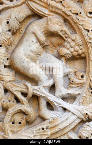 Cinocephalus (a dog-headed man) - detail of the "portale Maggiore ...