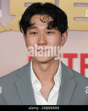 Sam Song Li arrives at the premiere of "The Brothers Sun" on Thursday ...