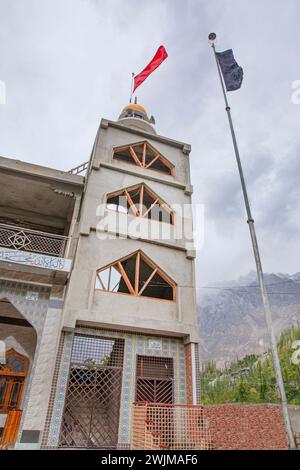 Shia mosque in village Ganish (Ganesh) near Karimabad in Hunza valley ...