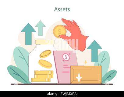 Assets concept. Building financial stability through asset accumulation ...