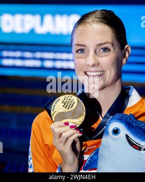 DOHA - Marrit Steenbergen during the honoring of the 100 free women ...