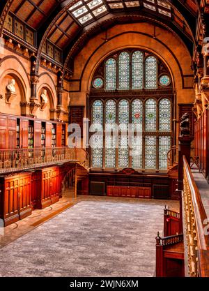 Internal view of the Wood Hall in Neville Hall in The Common Room of ...